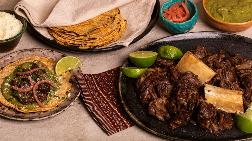 Short Rib Tacos with Avocado Tomatillo Salsa | Snake River Farms Recipe