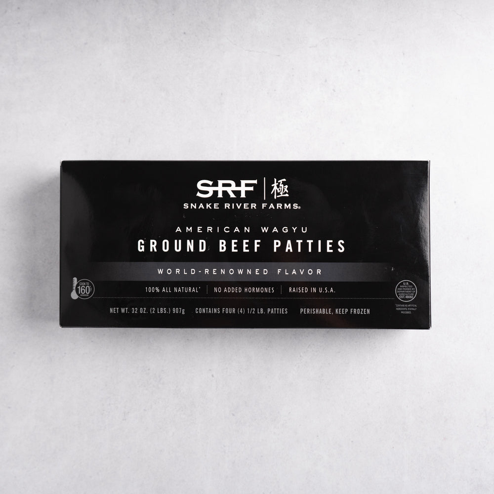 Shop Wagyu Hamburger Patties – 4 Juicy ½ lb Burgers | Snake River Farms
