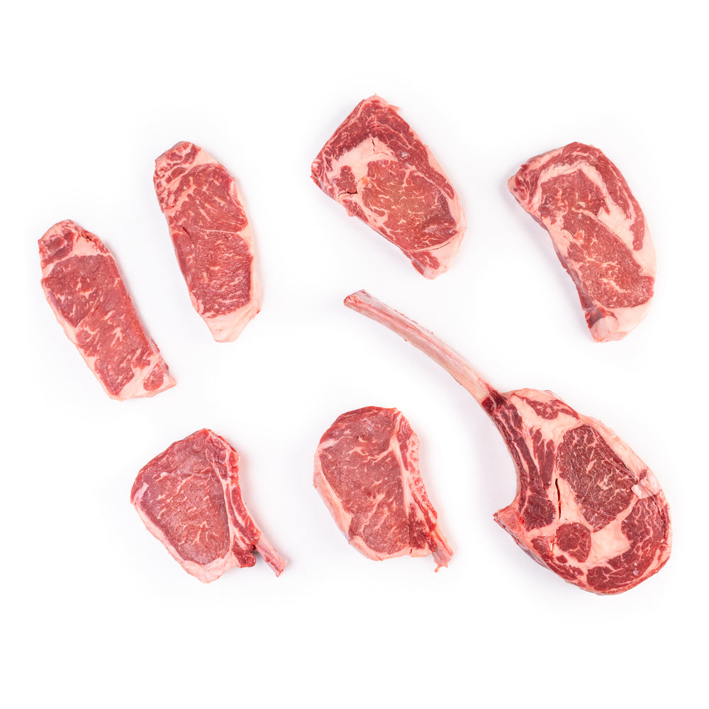 Griller’s Choice Box – USDA Choice Ribeye, NY Strip & Tomahawk – Snake ...