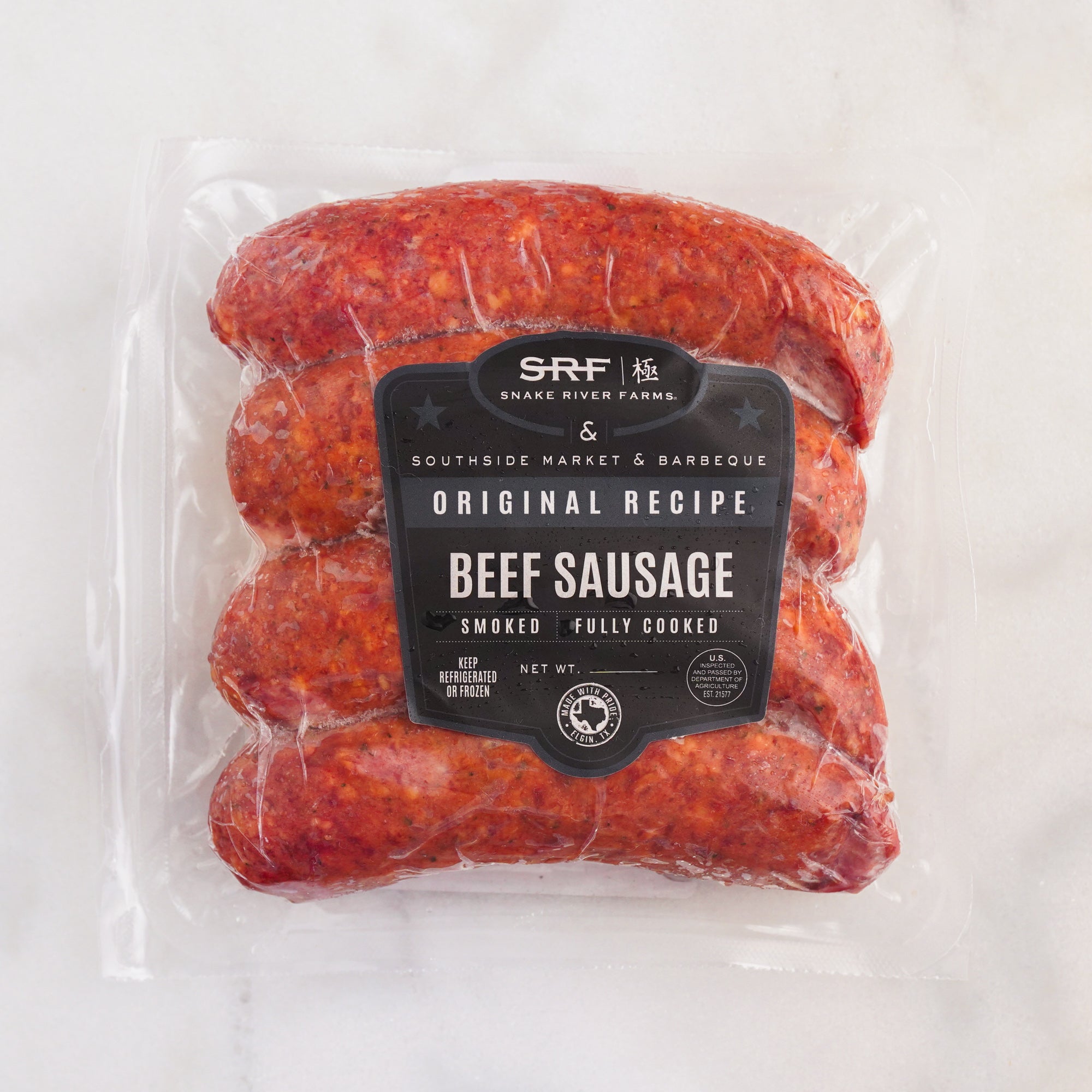Smoked Beef Sausage | Wagyu Sausage | SRF – Snake River Farms